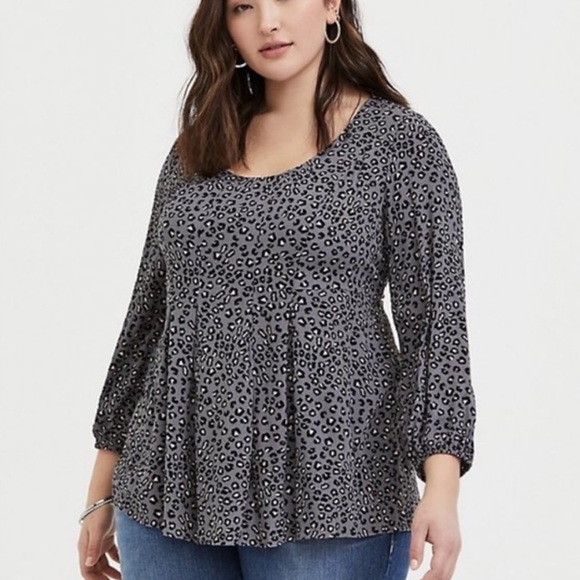 torrid | Tops | Torrid Plus Size Leopard Blouse | Poshmark
